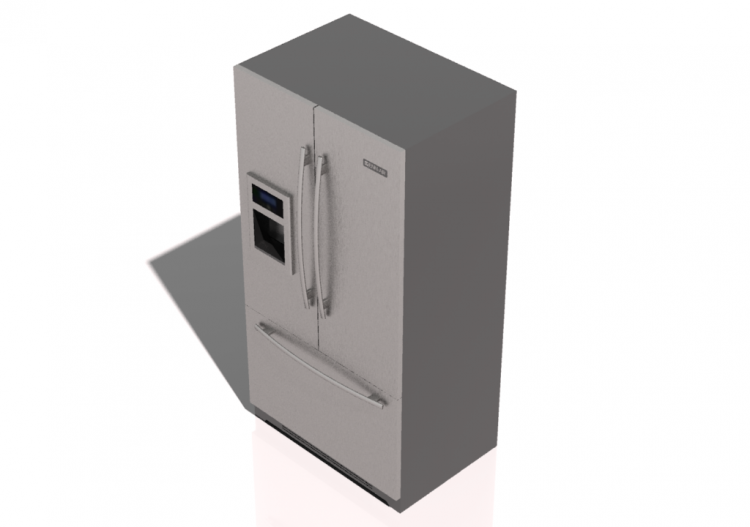 3D Electrical Appliances - Side by Side Fridge with...