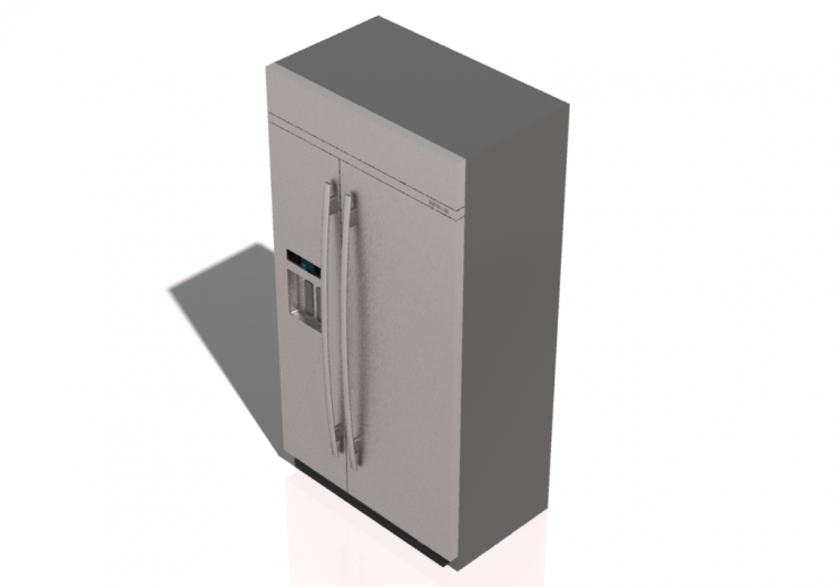 Elettrodomestici 3D - Frigorifero Side by Side con...