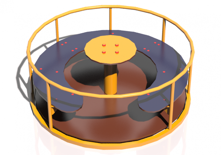 3D Playgrounds - Roundabout 160x70cm - Holzhof