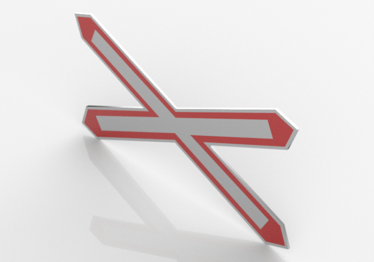 3D Signage - Location of railway or tramway level crossing...