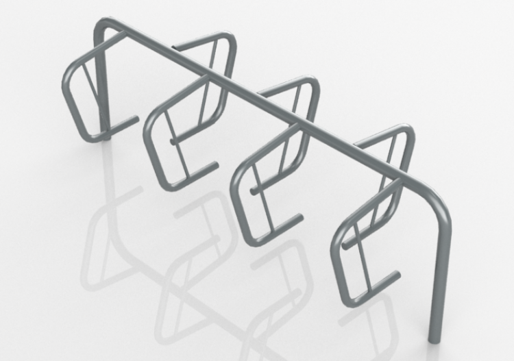 3D Accessories - Ground mounted bike rack - ACCA software