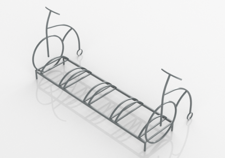 配饰 - Ground mounted bike rack - ACCA software