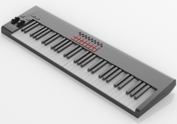 Instrumentos Musicales 3D - teclado Midi - ACCA software