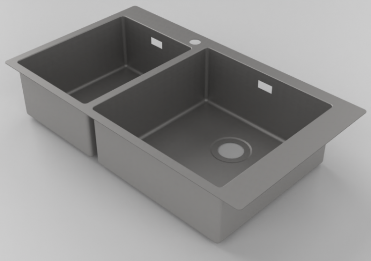 BIM Objects - Free Download! 3D Sinks - Twin tub wasbasin - Hansgrohe ...