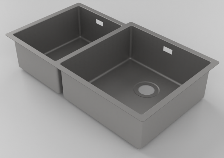 Objetos BIM - Download gratuito! Lavatórios 3D - Pia de cozinha com ...