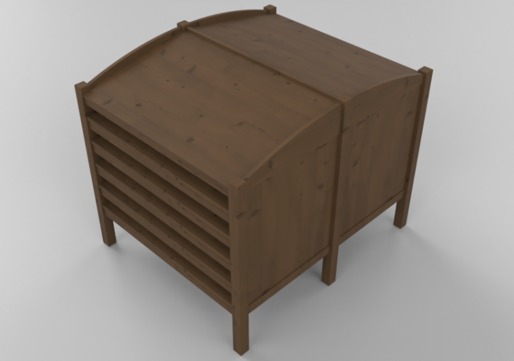 Objetos BIM - ¡Descarga gratuita! Muebles 3D - Mueble de madera maciza ...