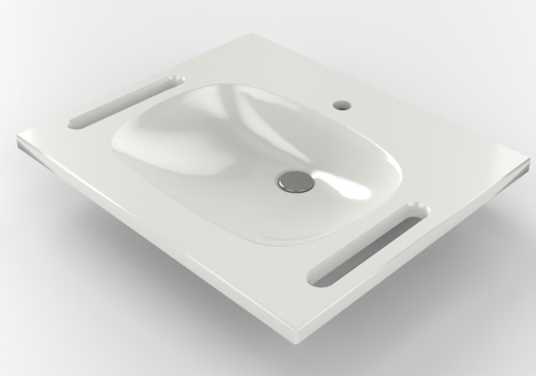 BIM Objects - Free Download! 3D Sinks - Washbasin for disabled people ...