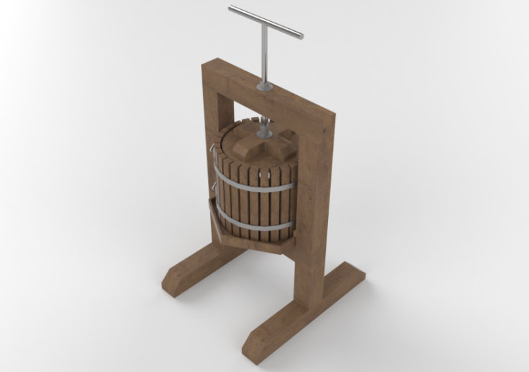 Modelli 3D - Torchio per uva - ACCA software