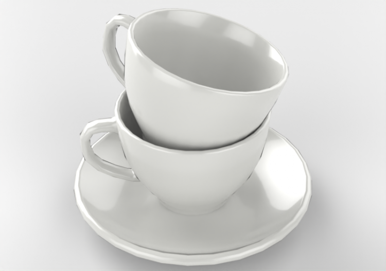 BIM Objects - Free Download! Crockery and cutlery 3D - Set of two milk ...