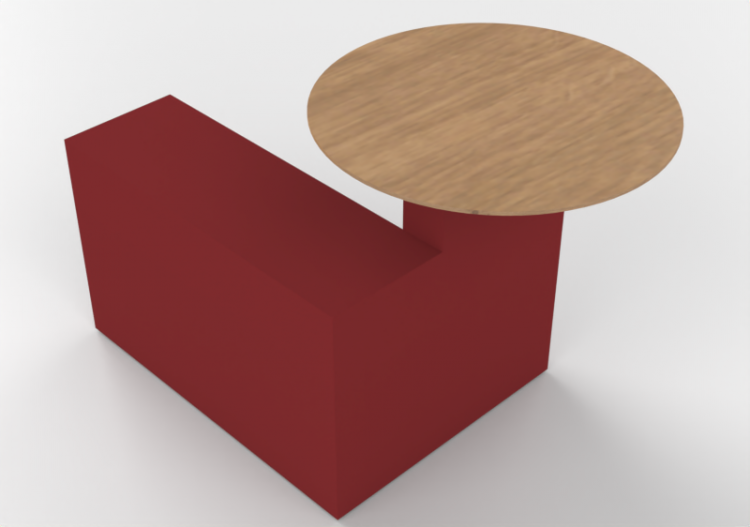 BIM Objects - Free Download! 桌子 - Round table with bench - Orangebox ...