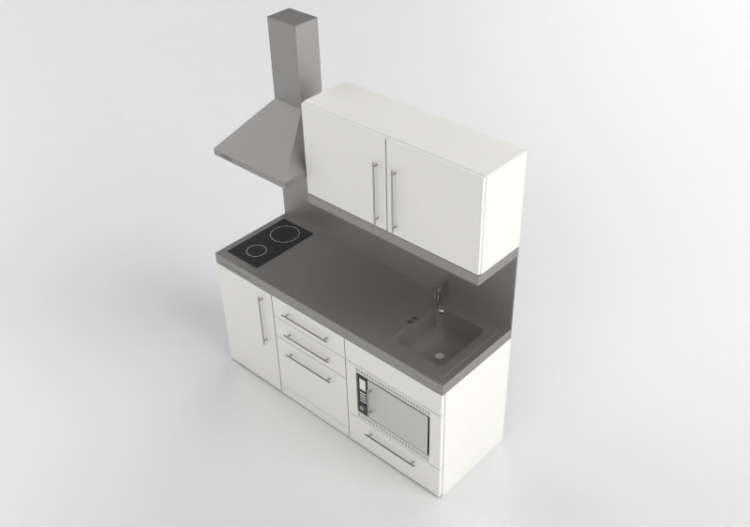 Objetos BIM - Download gratuito! Cozinhas 3D - Cozinha completa com ...