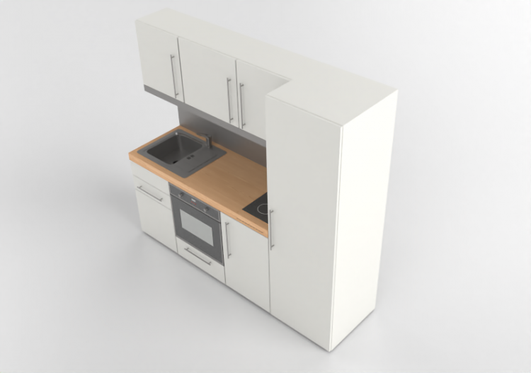 Objetos BIM - Download gratuito! Cozinhas 3D - Cozinha completa com ...