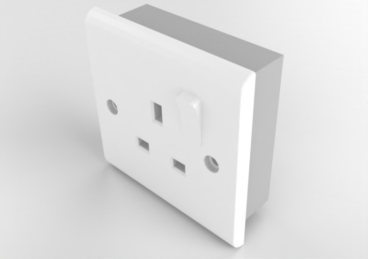 Objets BIM - Téléchargement gratuit! 13A Switched Single Socket Outlet ...