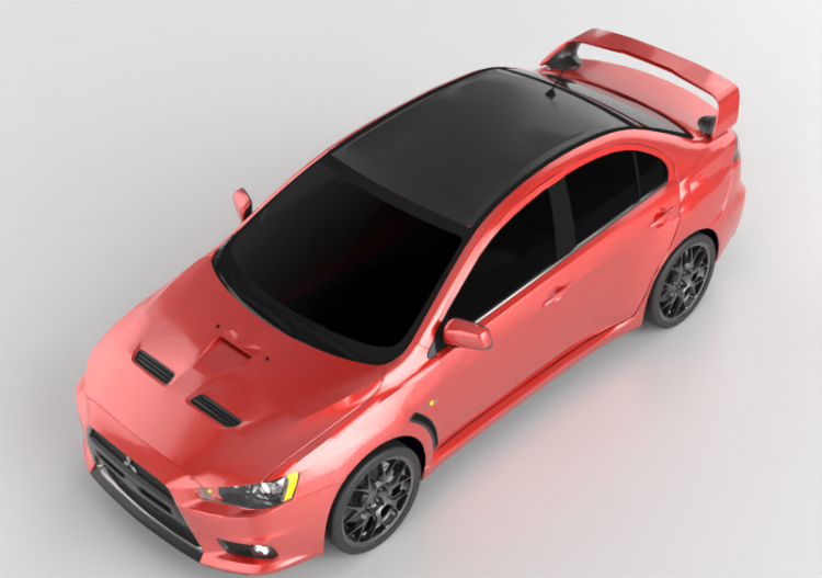 BIM Objects - Free Download! 3D Cars - Mitsubishi Lancer Evolution X ...