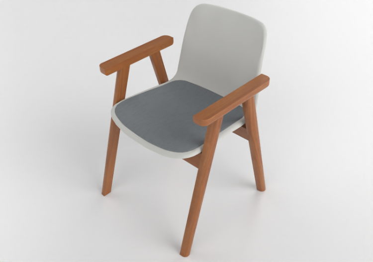 BIM Objects - Free Download! 3D Chairs - Chair with plastic seat ...