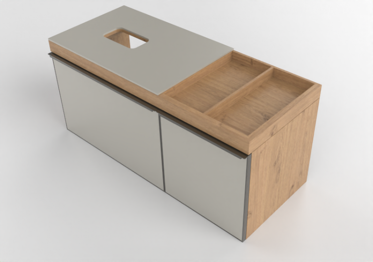 BIM Objects - Free Download! 3D Furniture - Wash basin cabinet ...