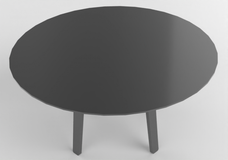 Oggetti BIM - Download gratuito! Tavoli 3D - Tavolo rotondo in legno - Divido - 27226 - AF