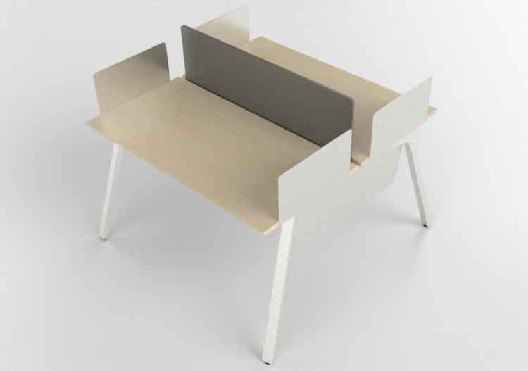 BIM Objects - Free Download! 3D Desks - Wooden Desk - Kokuyo - Arch ...