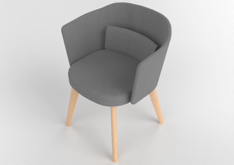 BIM Objects - Free Download! 3D Arm Chairs - Fabric Armchair - Kokuyo - Coode - CK...