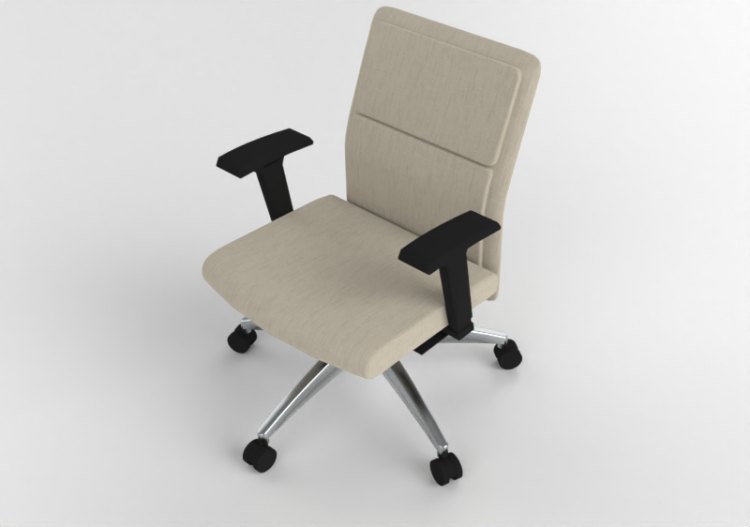 BIM Objects - Free Download! 3D Chairs - Swivel chair in fabric ...