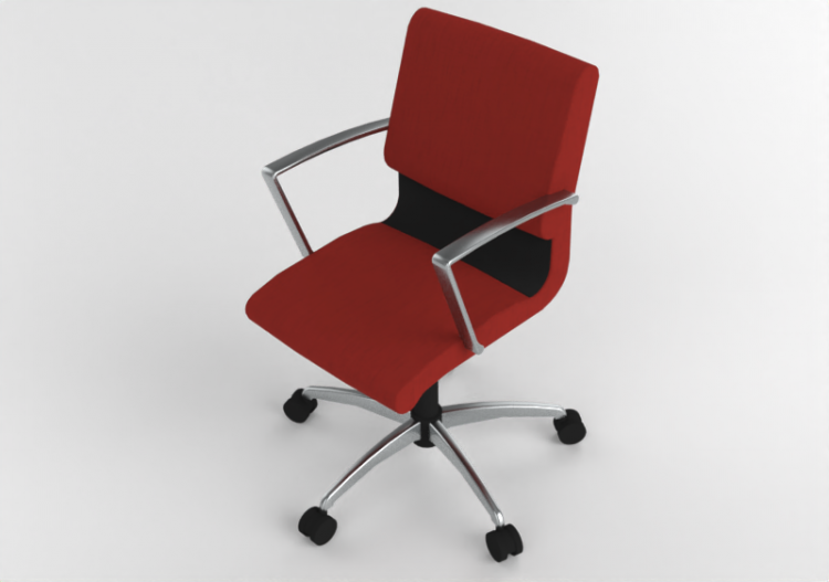 BIM Objects - Free Download! 3D Chairs - Swivel chair in fabric ...
