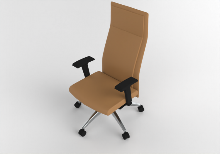 BIM Objects - Free Download! 3D Chairs - Swivel armchair in leather ...