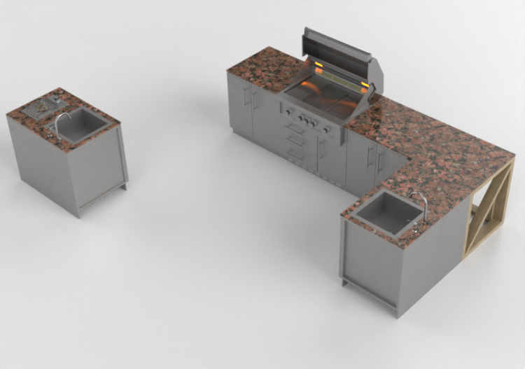 BIM Objects - Free Download! 3D Kitchens - Full kitchen with appliances ...