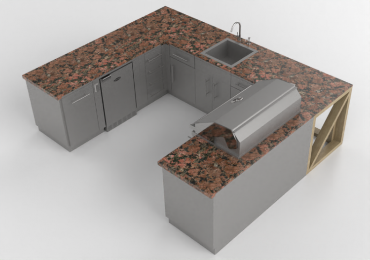 BIM Objects - Free Download! 3D Kitchens - Full kitchen with appliances ...