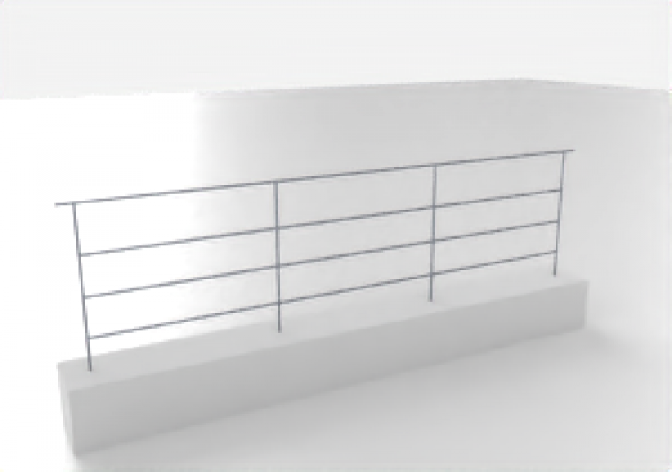 BIM-Objekte - Kostenloser Download! 3D Geländer - ringhiera lineare b - ACCA software