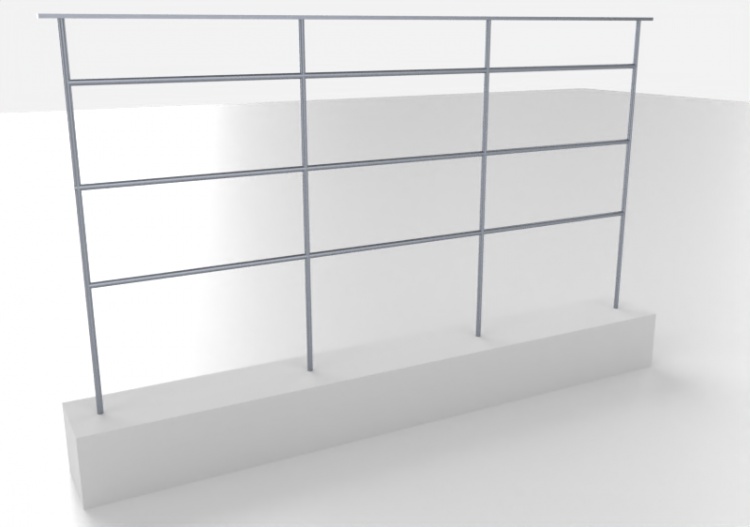 BIM Objects - Free Download! 3D Railings - Tubo tondo modificato [AV] - ACCA software