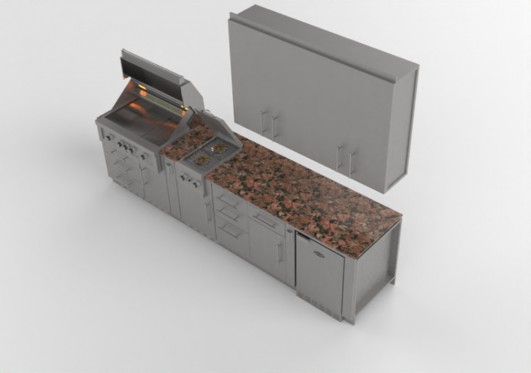 BIM Objects - Free Download! 3D Kitchens - Full kitchen with appliances ...