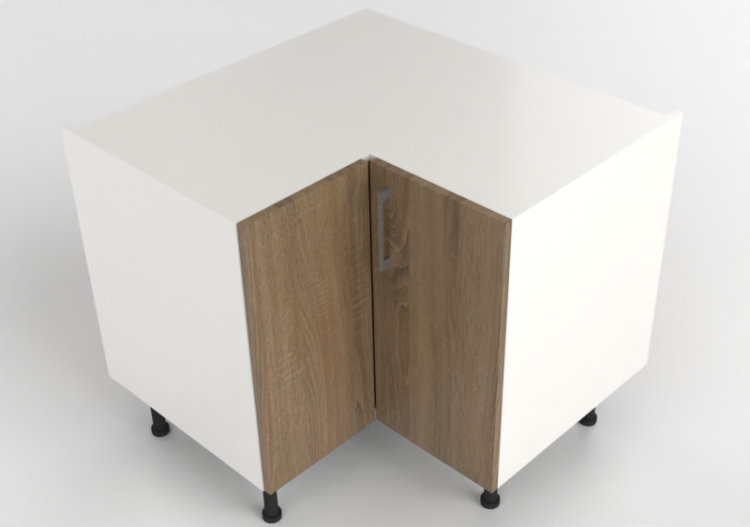 Oggetti BIM - Download gratuito! Mobili 3D - Mobile ad angolo in legno ...