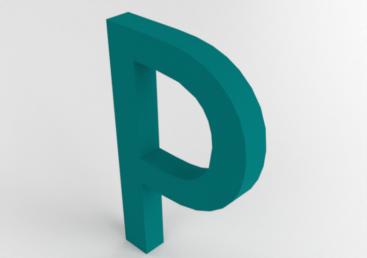 BIM Objects - Free Download! 3D Sculptures - Lettre P - ACCA software