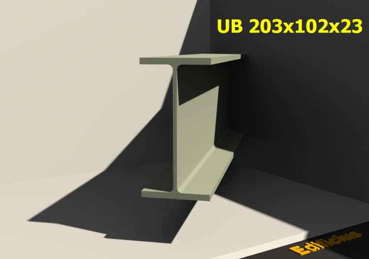 BIM Objects - Free Download! 3D Profiles - UB 203x102x23 - ACCA software