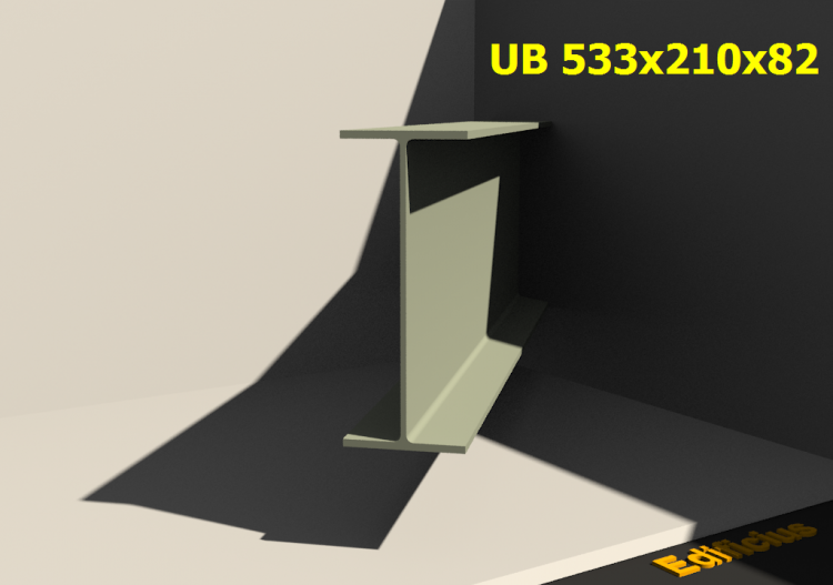 BIM Objects - Free Download! 3D Profiles - UB 533x210x82 - ACCA software