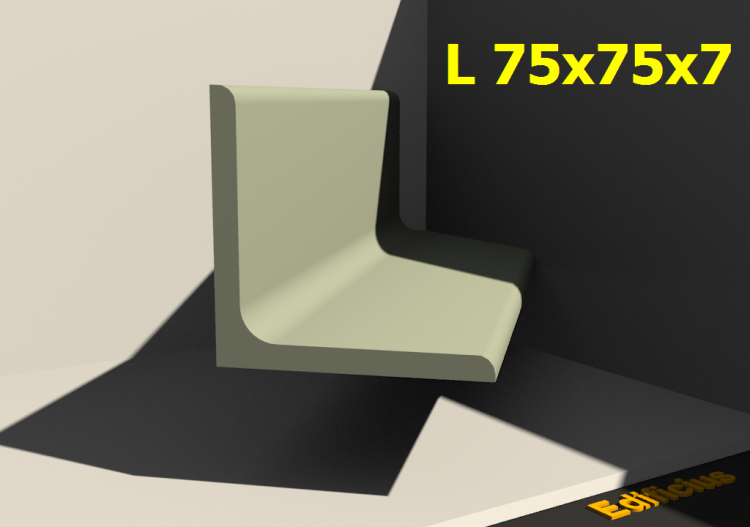 BIM Objects - Free Download! 3D Profiles - L 75x75x7 - ACCA software
