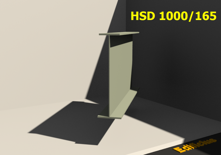Objetos BIM - ¡Descarga gratuita! Perfiles soldados 3D - HSD 1000/165 ...